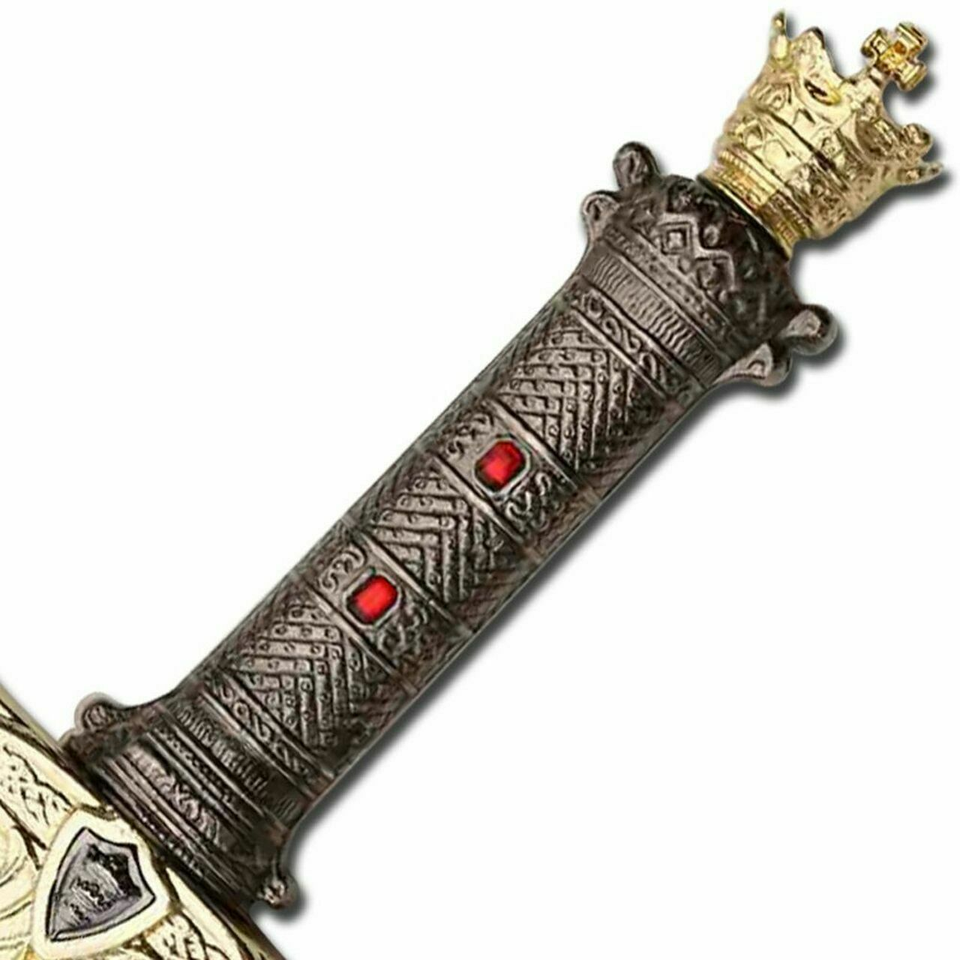 Crown Exquisitely King Arthur Excalibur Sharp Golden Sword gift sword ...