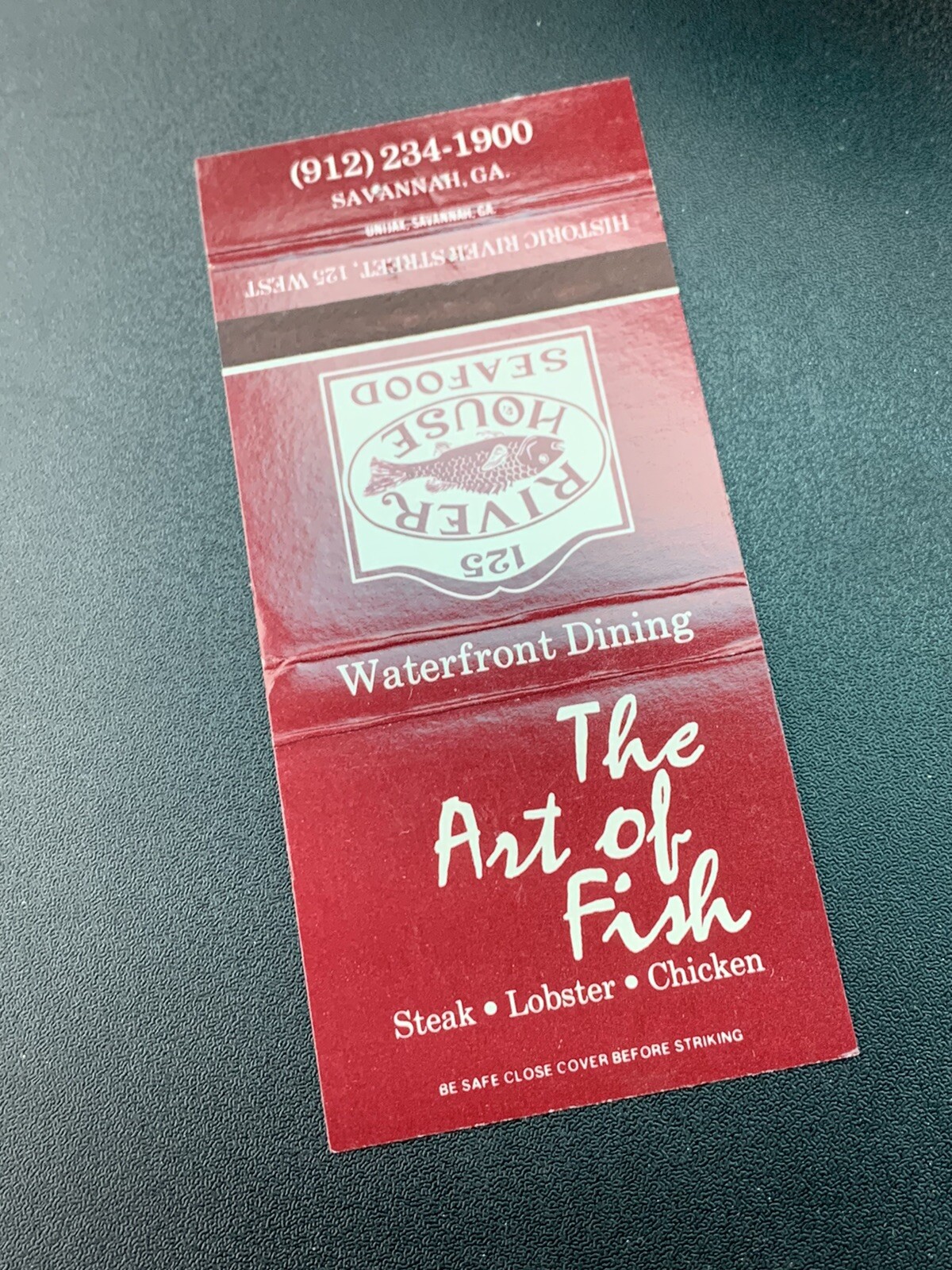 Vintage Georgia Matchbook: “The Art Of Fish” Savannah, GA | eBay
