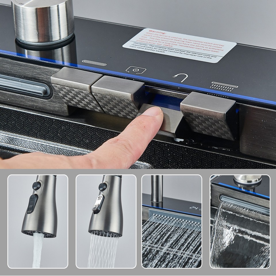Flying Rain Stainles Steel Watefall Kitchen Sink Faucet Household ...