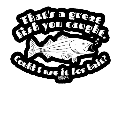 2 x Large Car Stickers Fishing thats great fish you caught Decal Bumper ...