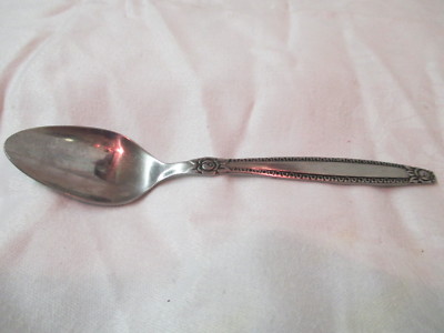 Vintage National stainless Teaspoon Rose Border | eBay