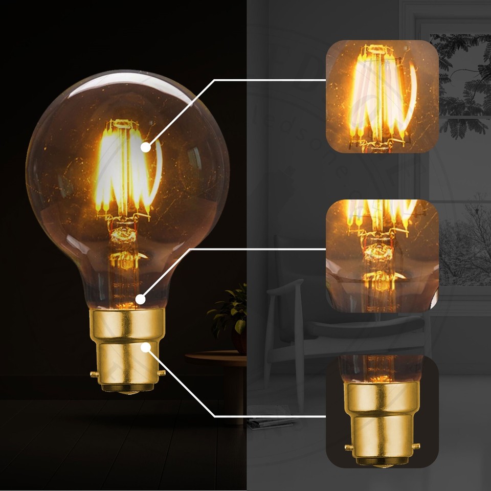 Antique Style Edison Vintage LED Light Bulbs A+Industrial Filament Lamp ...