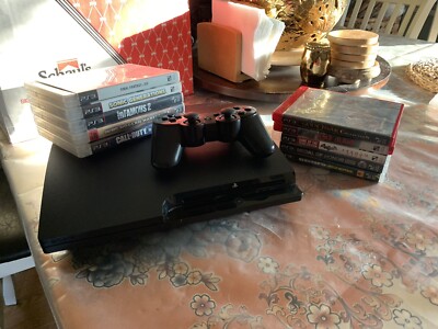 Sony PlayStation 3 PS3 Slim 160 GB Console Game Lot Bundle Tested ...