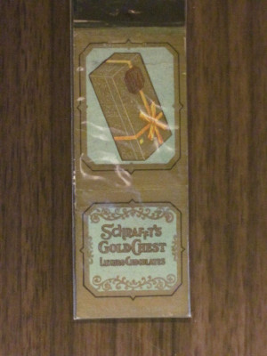 Schrafft's Gold Crest Chocolates Matchbook Cover / Nice oldie here! | eBay