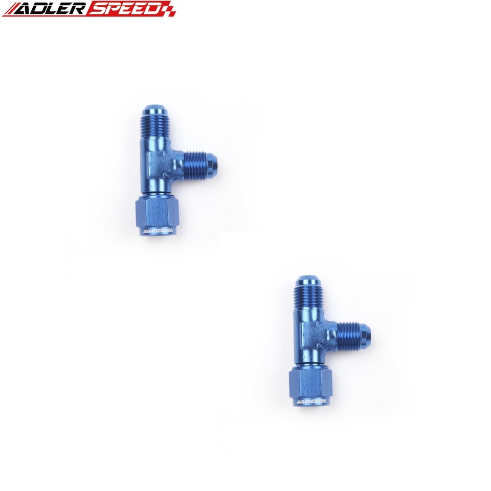 2PCS AN6 AN-6 Male To 6AN Female Pipe Fuel Hose Tee T Piece Fitting ...