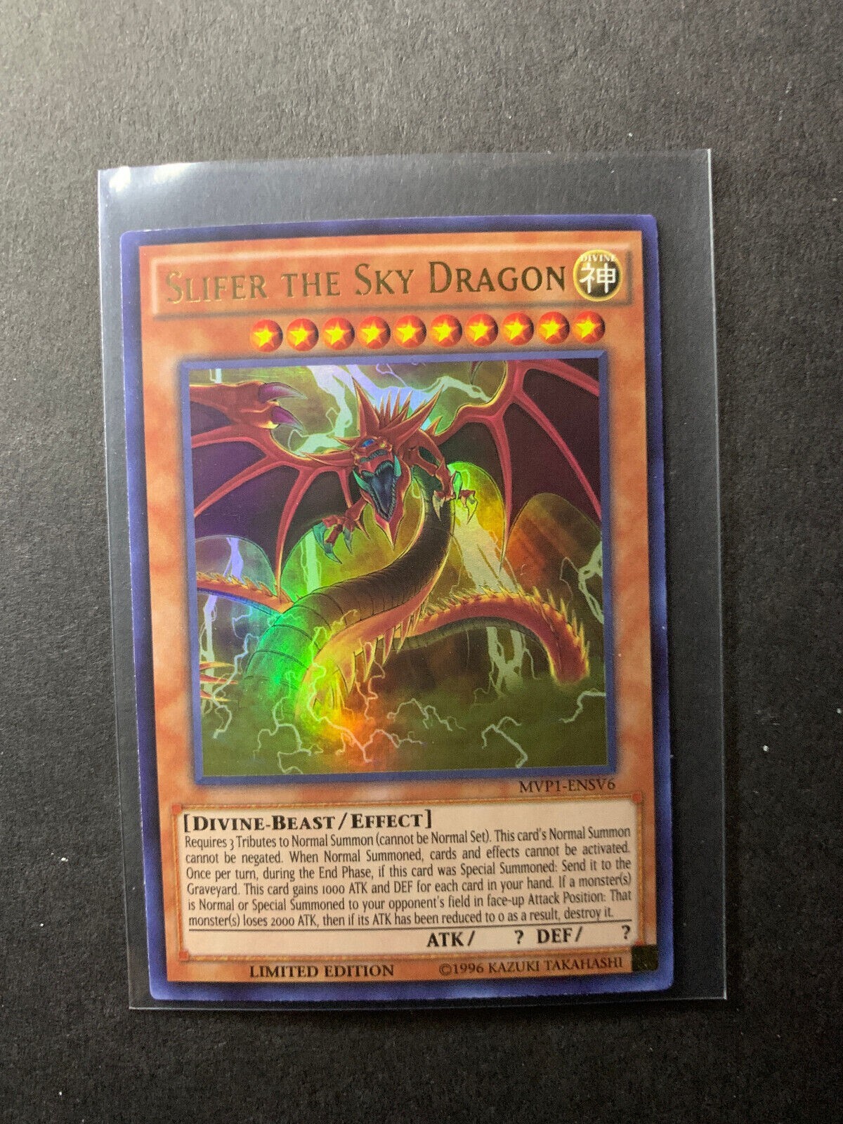 Yugioh - Slifer The Sky Dragon (Ultra Rare) (Limited Edition) - MVP1 ...