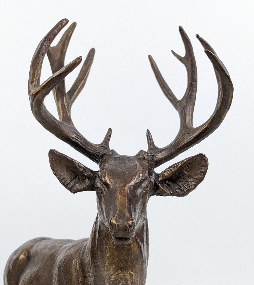 NWTF Bronze Stag Mule Deer Statue Art Sculpture Terrell O'Brien Western ...