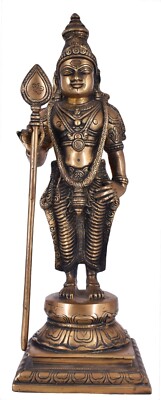 White Whale Lord Kartik Murti Kartik Idol Kartik Bhagwan Brass Statue ...