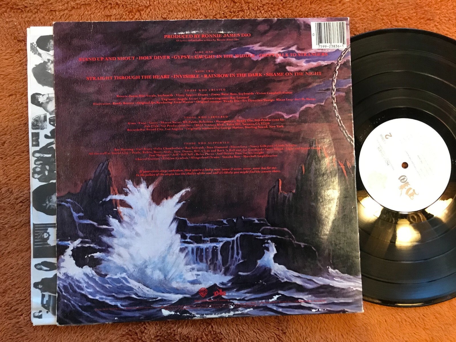 DIO Holy Diver 1983 LP original vinyl heavy metal album ronnie james ...