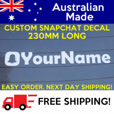 CUSTOM SNAPCHAT DECAL - 230mm Car Outdoor Vinyl Sticker Event Graphic ...
