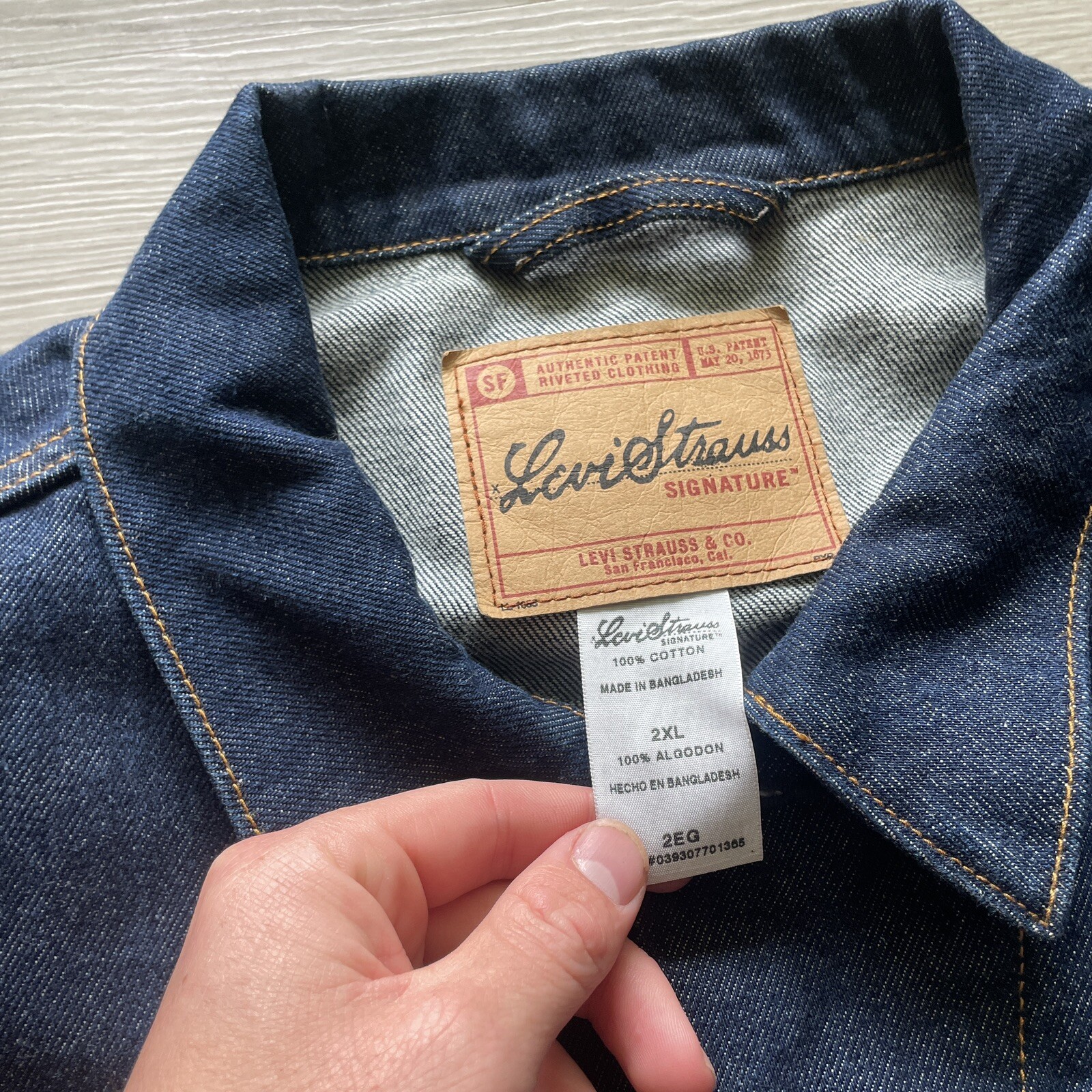 Men's Levi's Strauss Signature Dark Blue Denim Trucke… - Gem