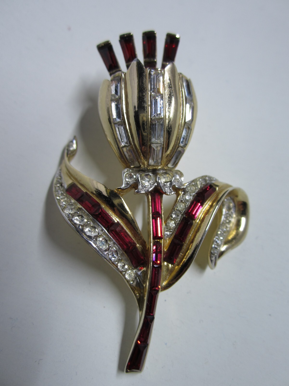 SPECTACULAR VINTAGE 1940’S COROCRAFT TREMBLER RUBY RH… - Gem