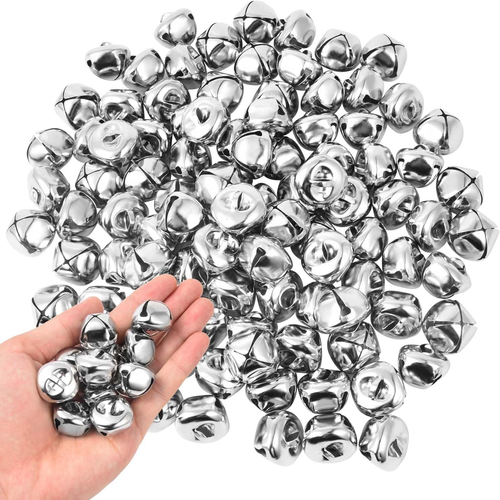 100 Pcs Jingle Bells Bulk, 1 Inch Craft Bells for DIY Christmas Home ...