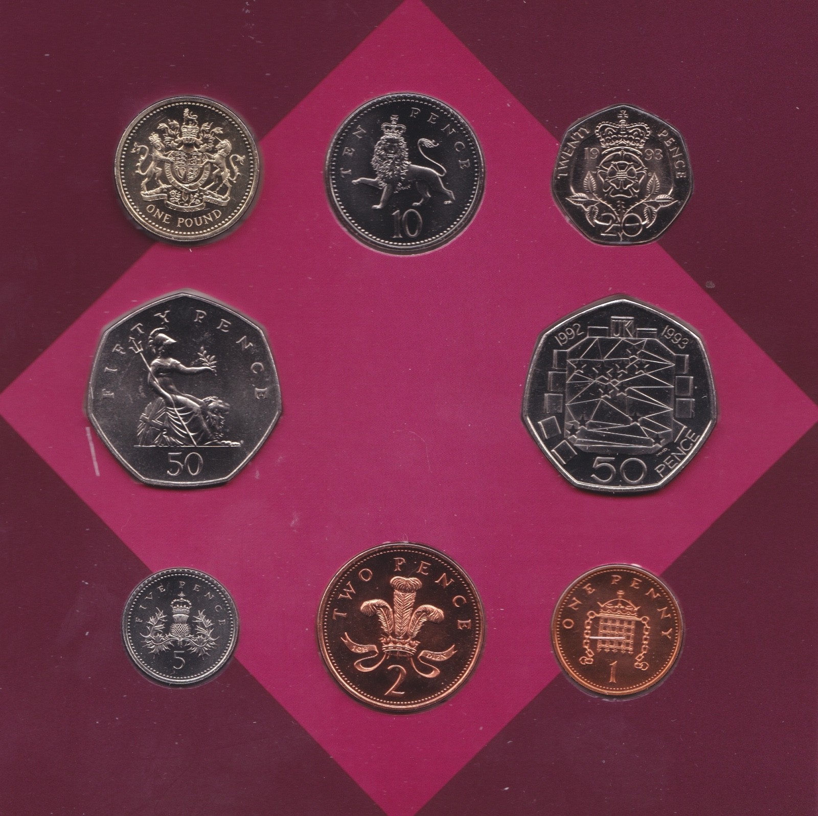 1982 - 2008 Brilliant Uncirculated Coin Year Sets BU British Pack set ...