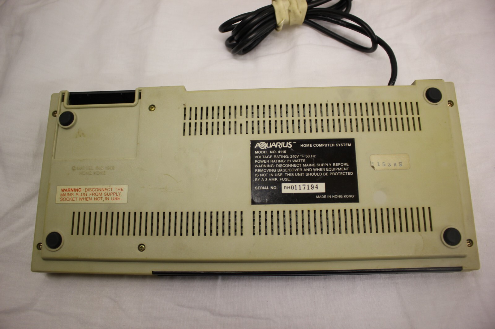 MATTEL AQUARIUS MODEL 4110 HOME COMPUTER SYSTEM MATTEL ELECTRONICS ...