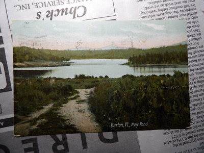 1907 Barton Vermont May Pond Postcard Hugh Leighton Portland Maine ...