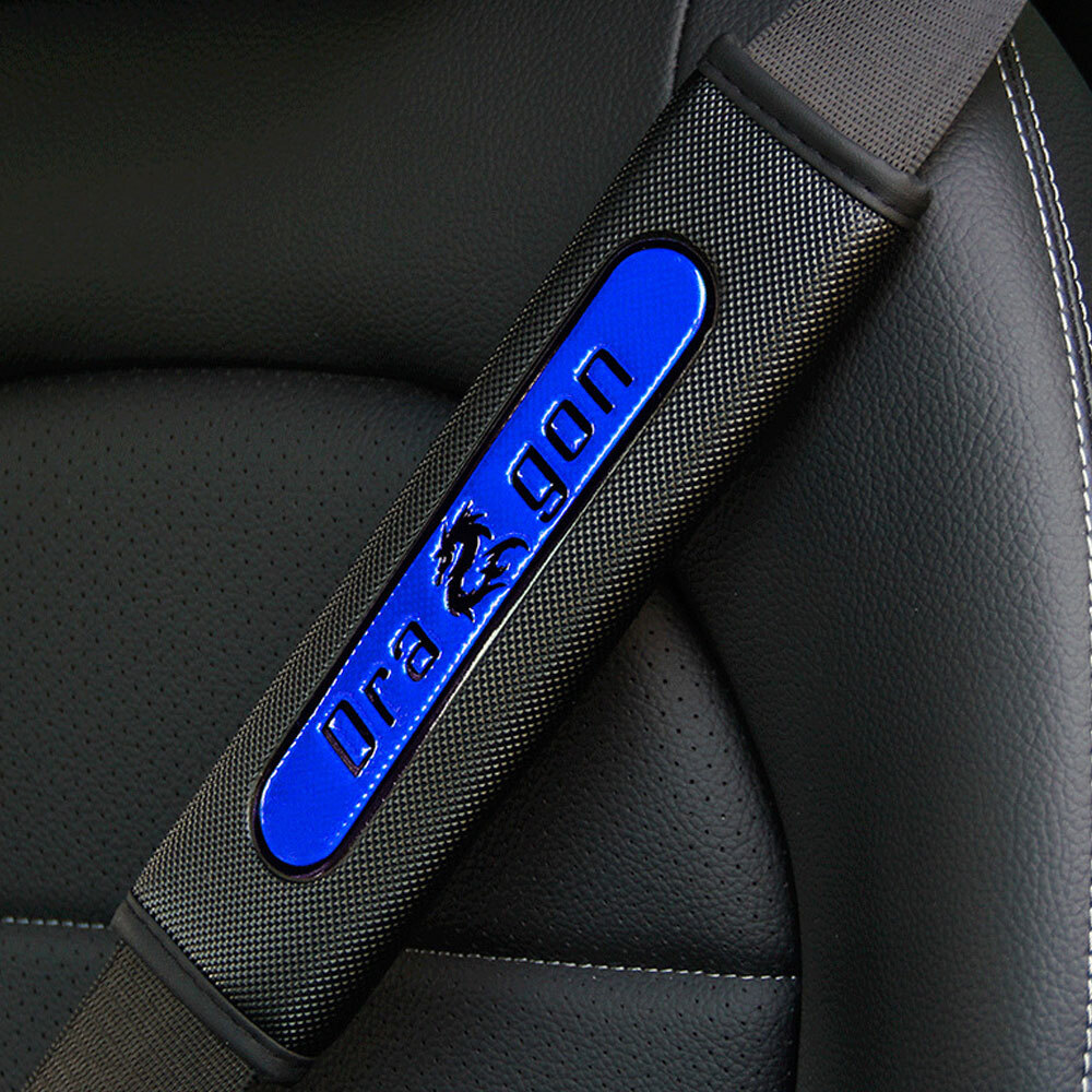2x Car Seat Belt Cover Pads Car Safety Cushion Covers Strap Pad Blue ...