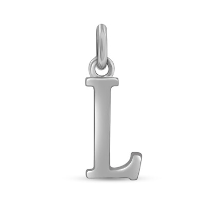 Initial Letter "L" Charm Pendant in 14K Solid Gold | eBay