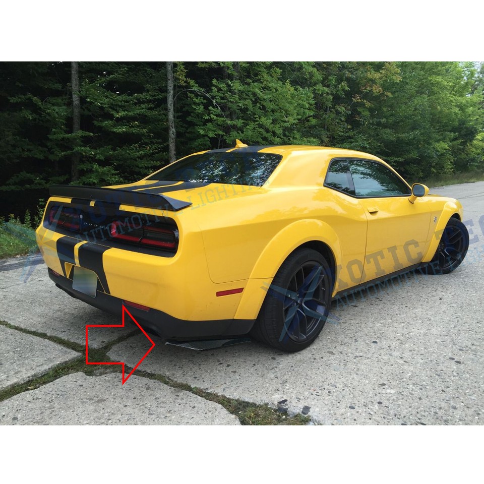 2008-2021 Dodge Challenger Fit Carbon Fiber Rear Bumper Lip Diffuser ...