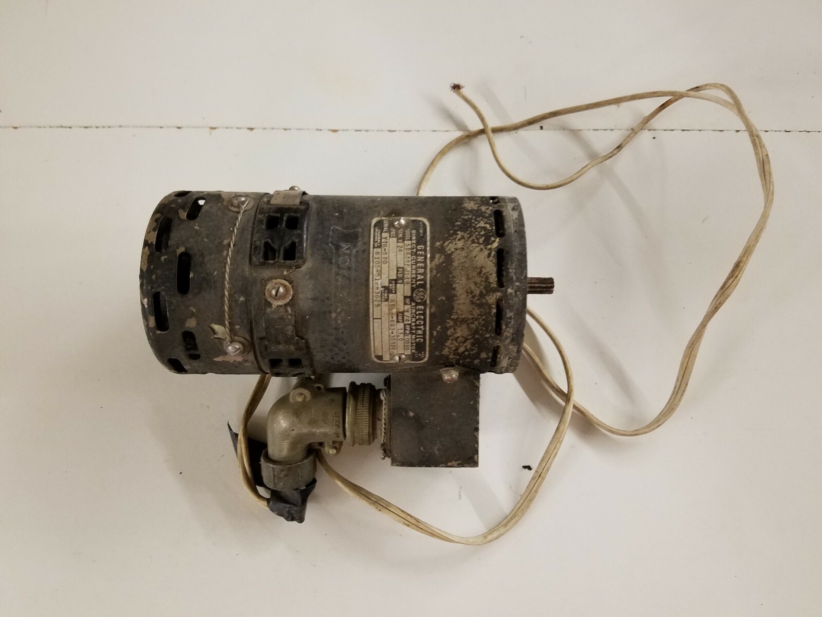 General Electric Direct-Current Aircraft Motor 1/4 HP, 10000 RPM, 13 ...