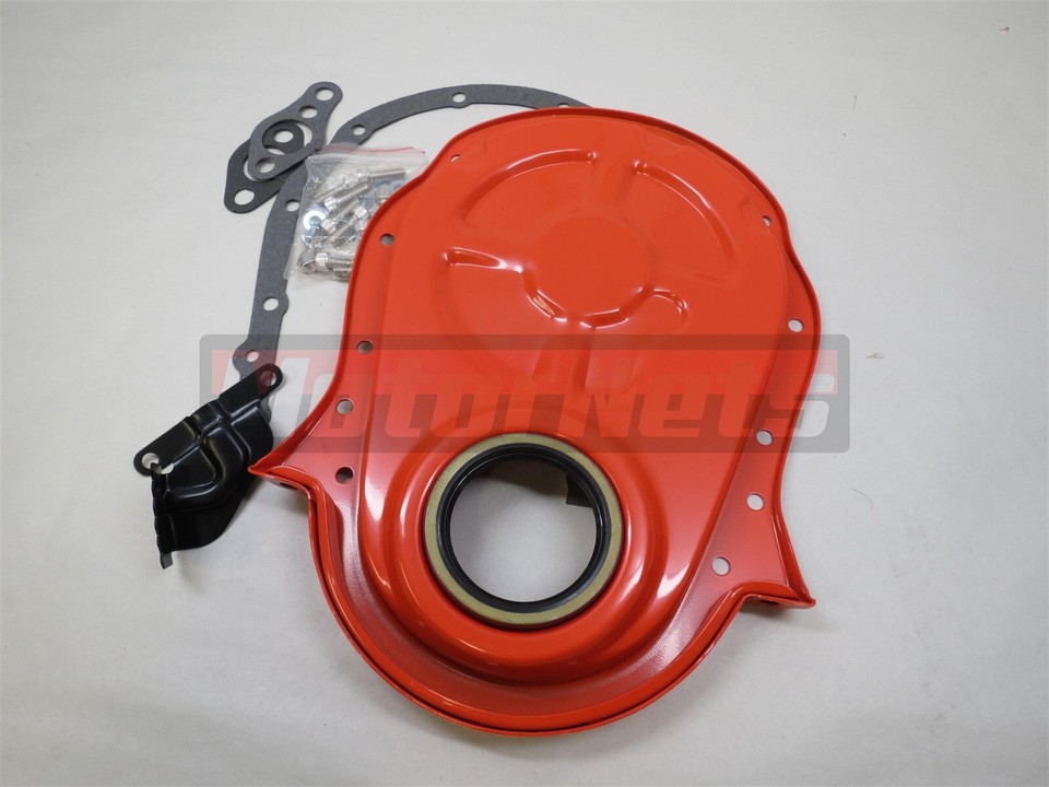 BBC Big Block Chevy 396 402 427 454 Orange Timing Chain Cover Set ...