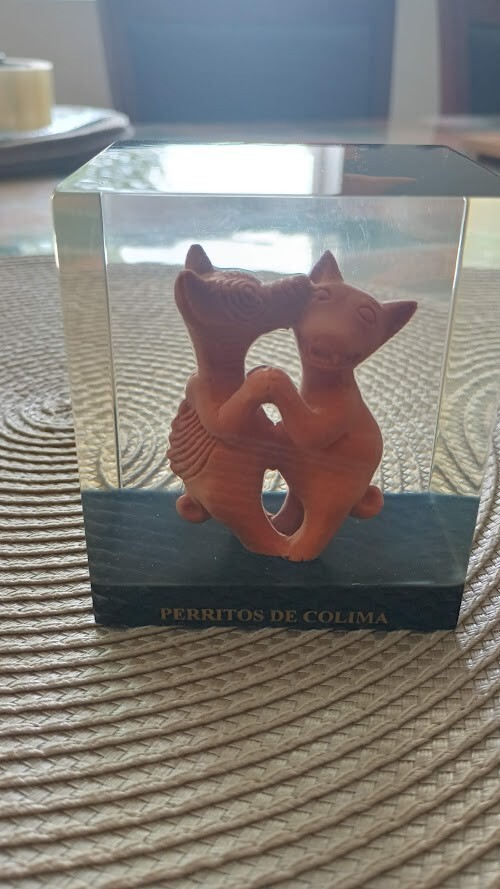 Perritos de Colima Mexican Mexico Dancing Dogs Clay in Acrylic Folk art ...