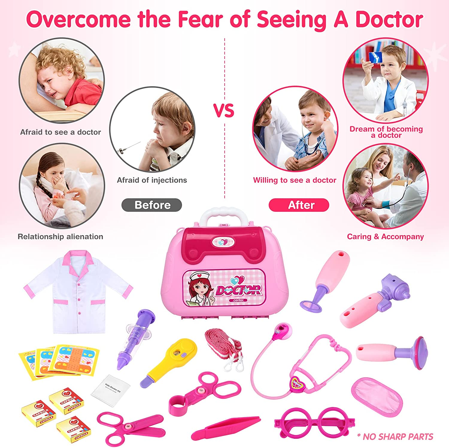 Play Doctor Kit for Toddlers - 22-PC Role Play Medical Toy Gift Set ...