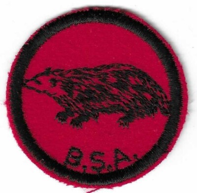 BSA MINT FELT RED-BLACK PATROL MEDALLION PATCH GAUZE BACKING BADGER | eBay
