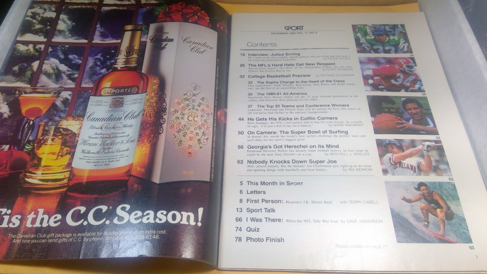 1980 "SPORT" BASEBALL FOOTBALL BASKETBALL MAGAZINE LOUIE GIAMMONA ...