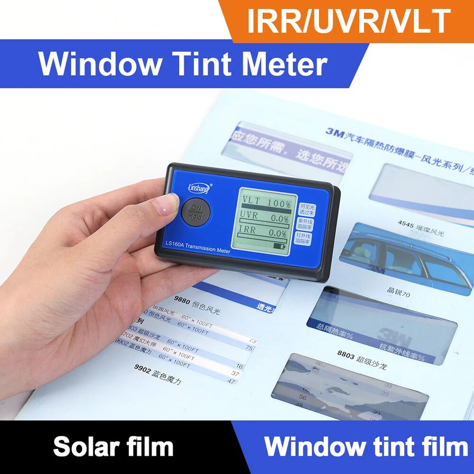 Window Tint Meter Solar Film Tester UV 365nm and IR 1400nm VLT High ...
