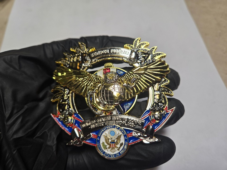 Marine Security Guard Rio De Janeiro Brazil Challenge Coin Nice! | eBay