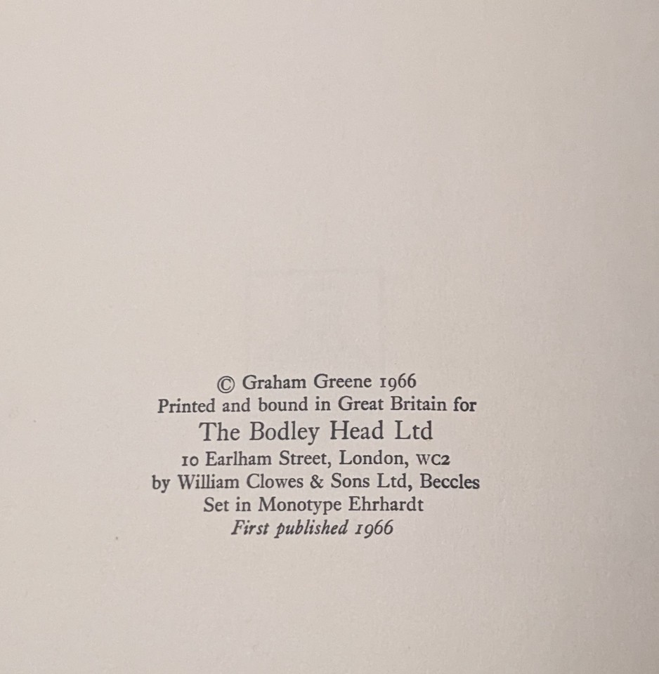 Graham Greene - First Edition - The Comedians 1966 Hardback | eBay UK