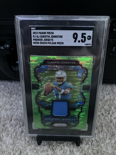 2023 Prizm Quentin Johnston Rookie Premier Patch Neon Green Pulsar SGC ...