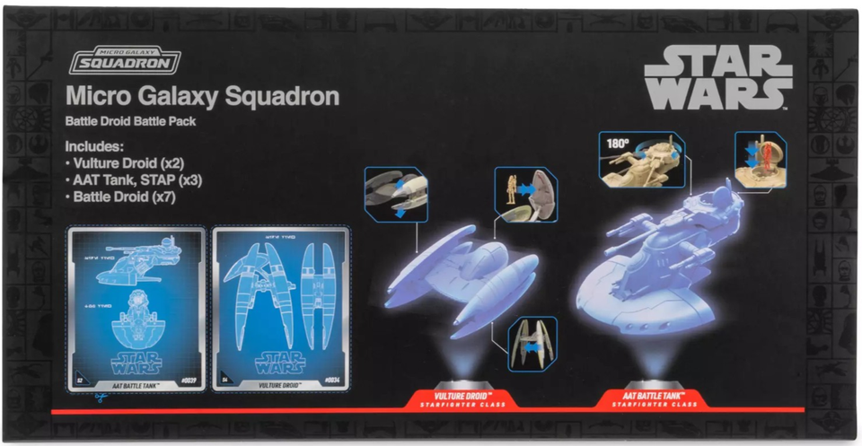 Star Wars Micro Galaxy Squadron CIS Battle Droid Pack Exclusive AAT ...