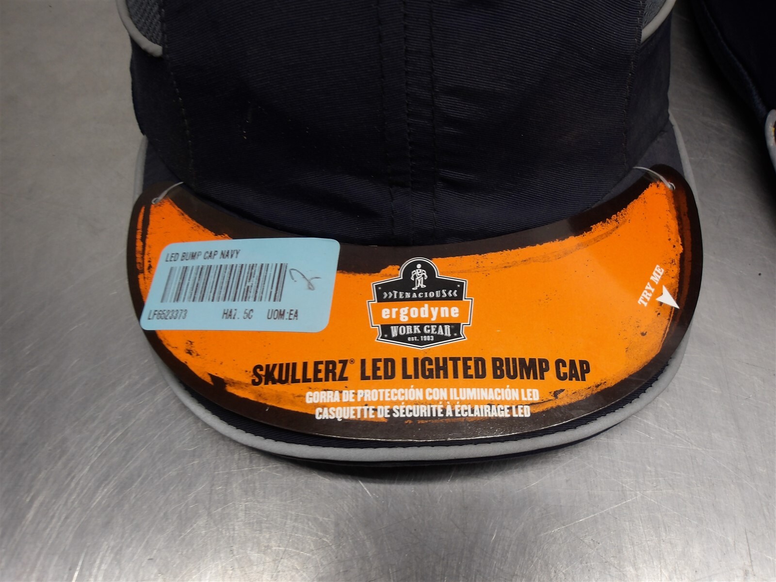 2 NEW! Ergodyne Skullerz Bump Caps (1)LED Lighted Standard Size (1)XL ...