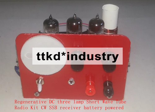 1PC NEW Regenerative DC three lamp Short Wave Tube Radio Kit CW SSB ...
