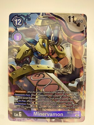 Minervamon BT10-083 SR Alt Art Xros Encounter Digimon Near Mint Packed ...