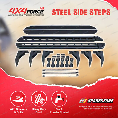 Steel Side Steps Rock Sliders for Holden Colorado RC RG Rodeo RA R7 R9 ...