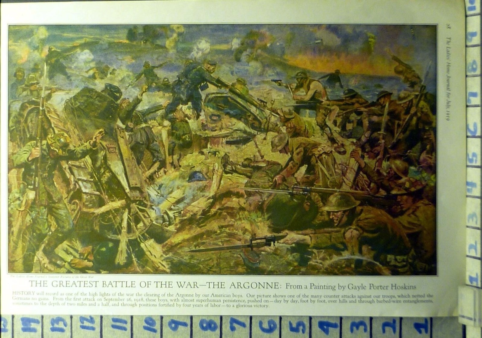 1919 WWI ARGONNE BATTLE TRENCH WARFARE MILITARY GAYLE PORTER HOSKINS DC ...