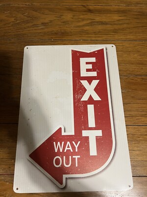 10x14 Exit Way Out Aluminum Novelty Sign | eBay