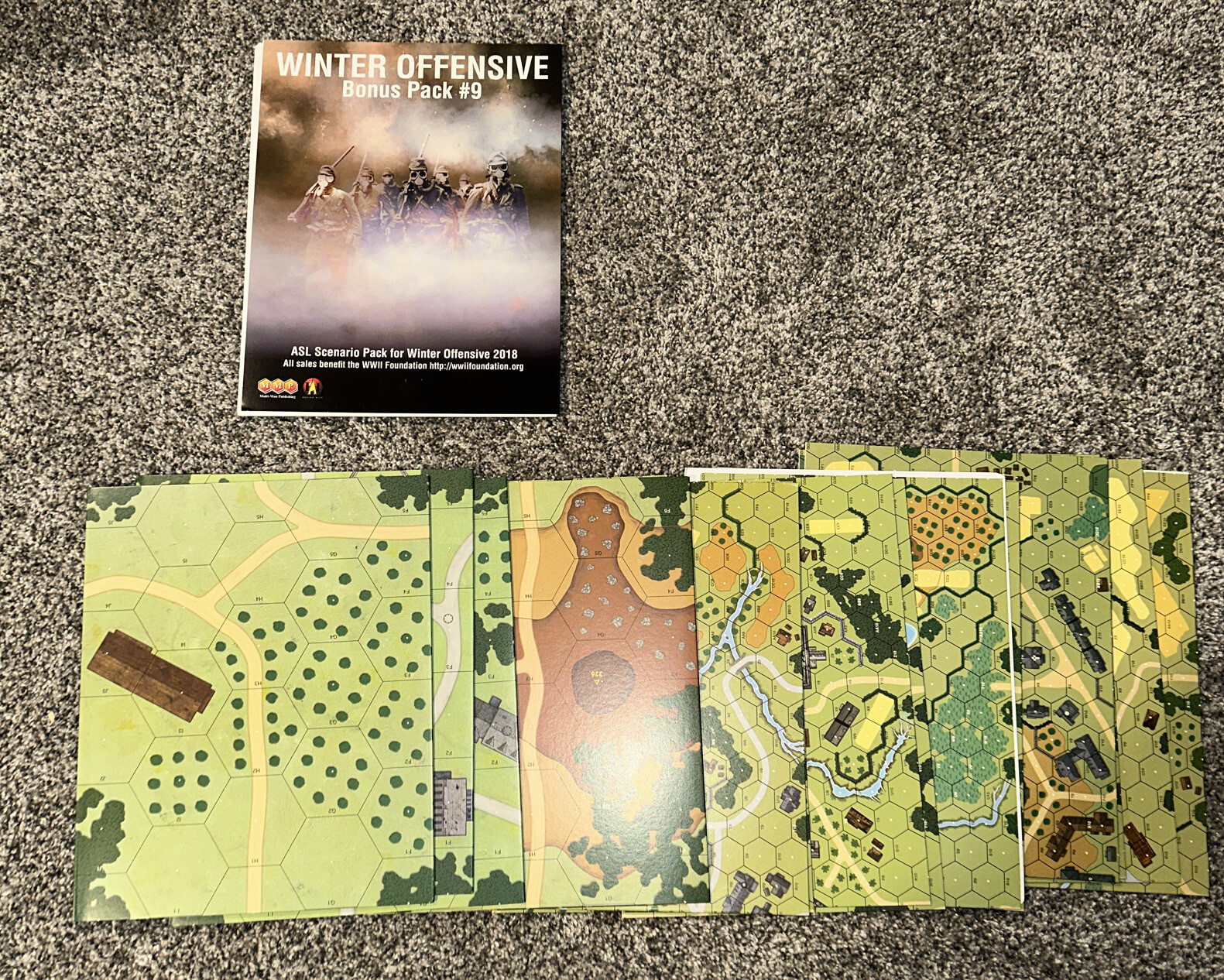 Lot Of (8) Wargaming Miniature 1" Hex Maps Game Board And ASL Winter ...