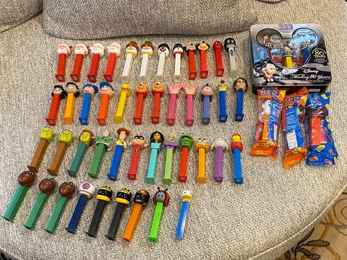 Pez Lot 45 Loose Pez 3 New Pez and Disney Mickey 80 Years Pez Tin | eBay