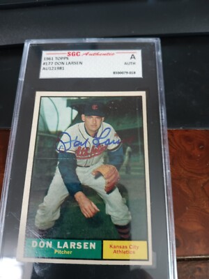 DON LARSEN #177 SIGNED 1961 TOPPS sgc authentic AUTOGRAPHED CARD | eBay