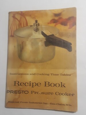 Presto Pressure Cooker Recipe Book Instructions 1962 | eBay