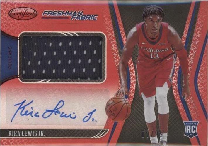 2020-21 Panini Certified - Freshman Fabric Signatures Kira Lewis Jr. # ...