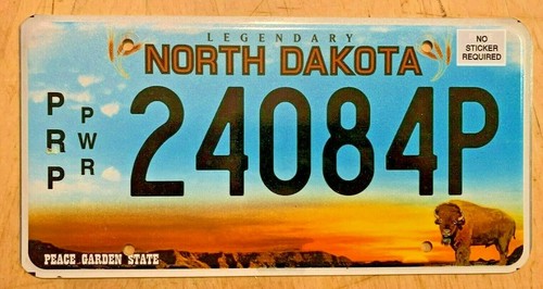 NORTH DAKOTA APPORTIONED POWER PRP SEMI TRACTOR LICENSE PLATE " 24084 P ...