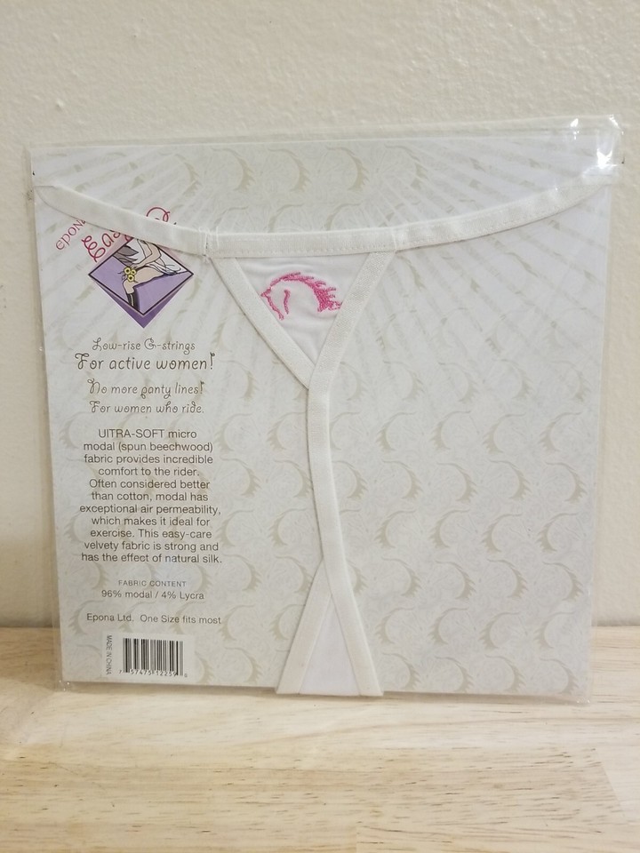 Vintage Women's Epona's Easy G, G-String Panty, One Size, White, "Barn ...