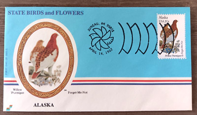 ALASKA STATE BIRD & FLOWER 1982 PTARMIGAN & FORGET ME NOT SPECTRUM ...