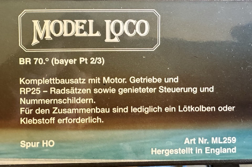 Model Loco ML 259 ++ BR 70 ++ bayer Pt 2/3 | eBay.de