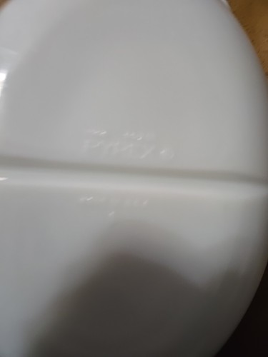 Vtg Pyrex Oval Divided Serving Dish 1.5 Qt.White Baking #2063 50/50 ...